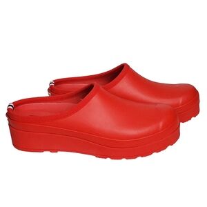 Hunter | Shoes | New Hunter Womens Original Play Slide On Clog Logo Red ...